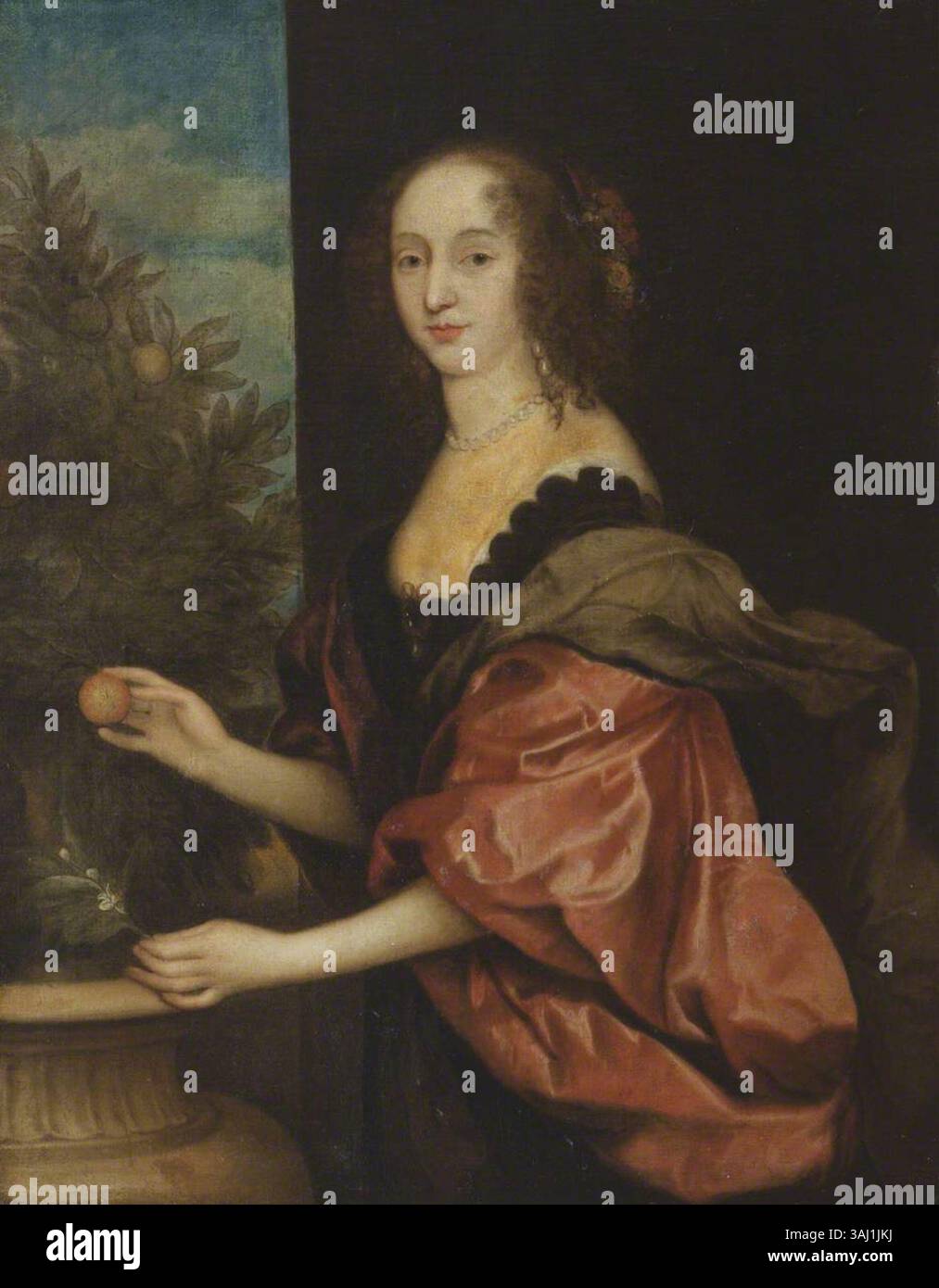 This portrait, in the style of Anthony van Dyck, depicts an unknown ...