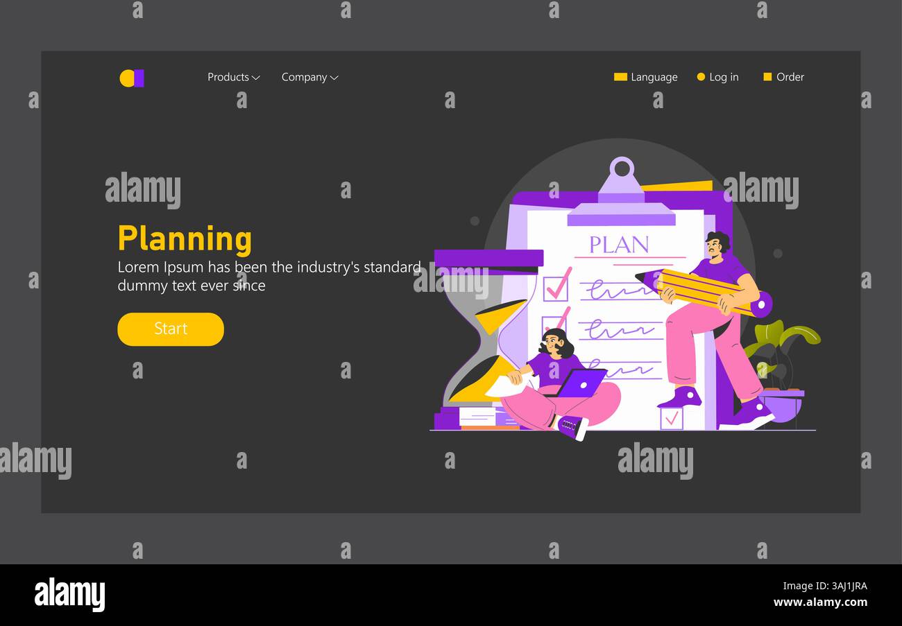 Motivation and planning drive personal and professional success. The illustration highlights ...