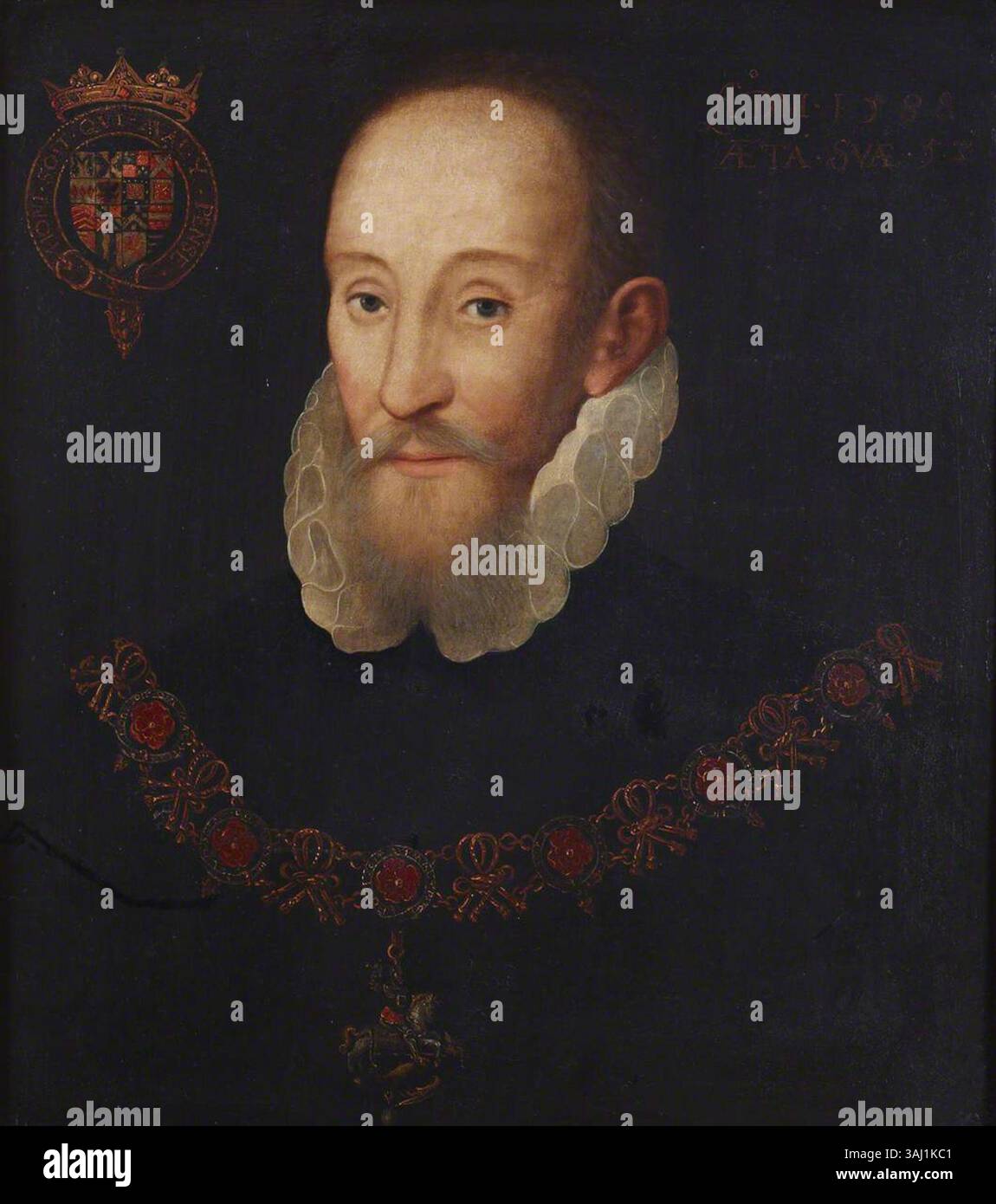 Portrait of Henry Hastings, 3rd Earl of Huntingdon (1536-1595), aged 52 ...