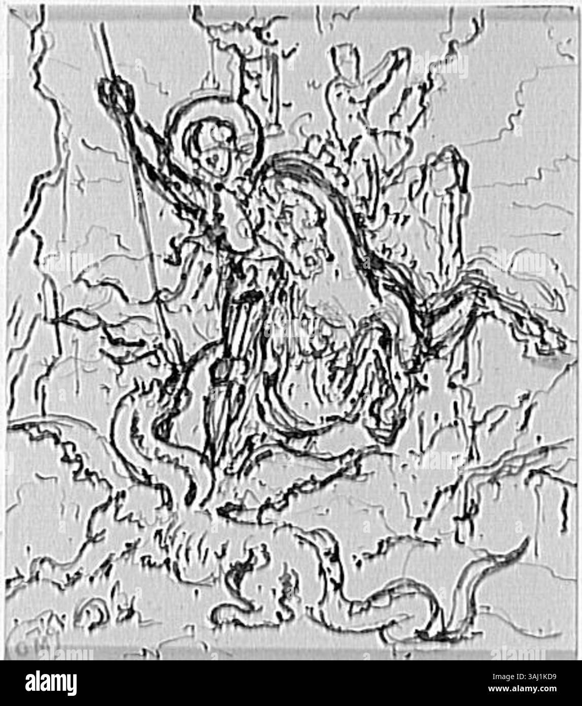 This painting by Gustave Moreau portrays the legendary Saint George ...