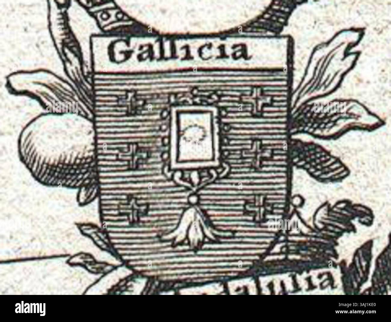 The 'Escudo da Galiza' (Coat of Arms of Galicia) from Johann Baptiste ...