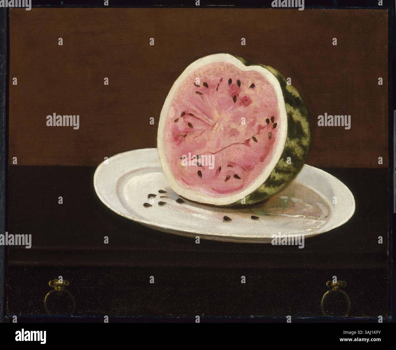 Watermelon painting by an unidentified American artist from the mid ...