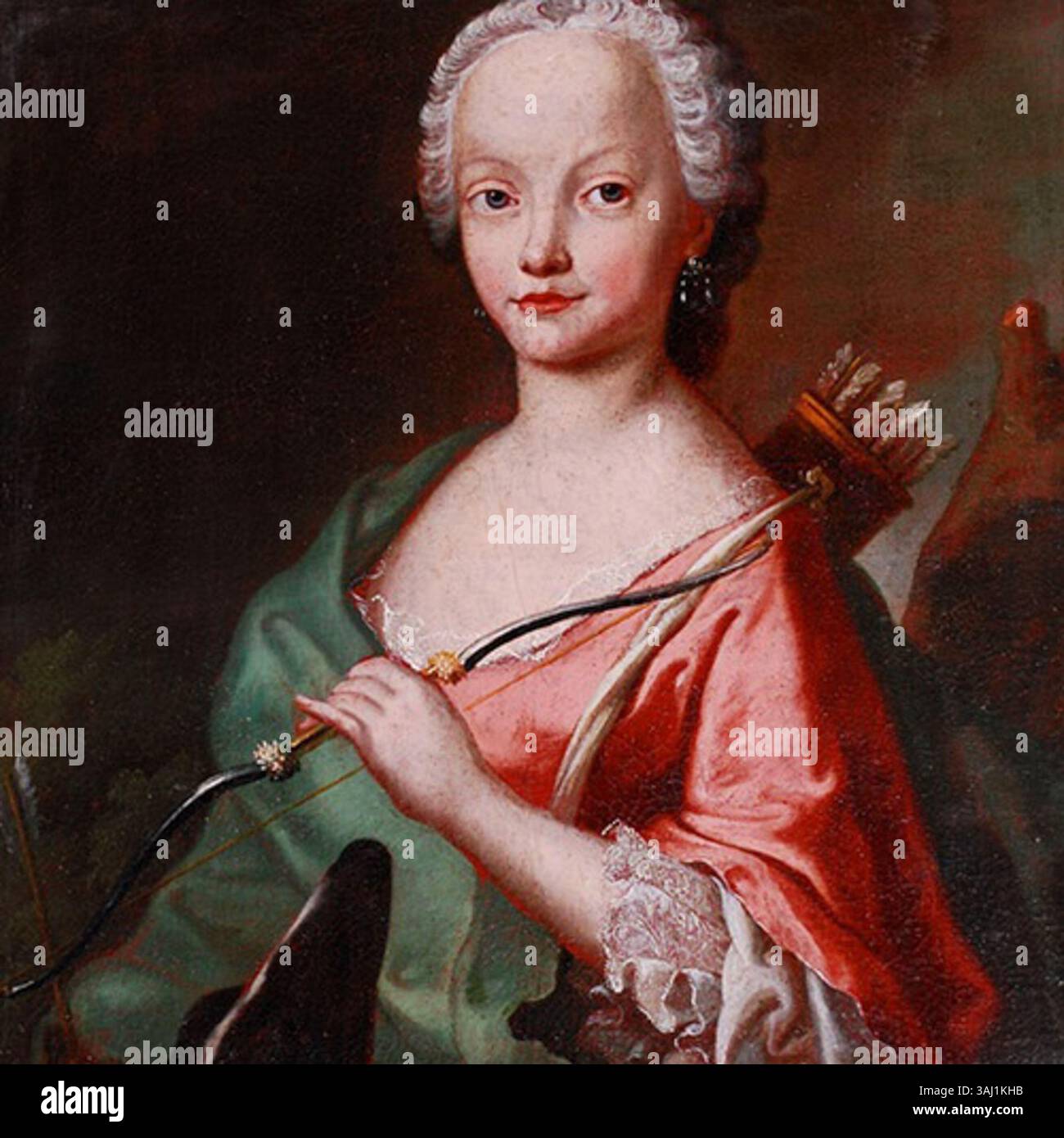 An 18th-century oil painting portraying a lady as the Roman goddess ...