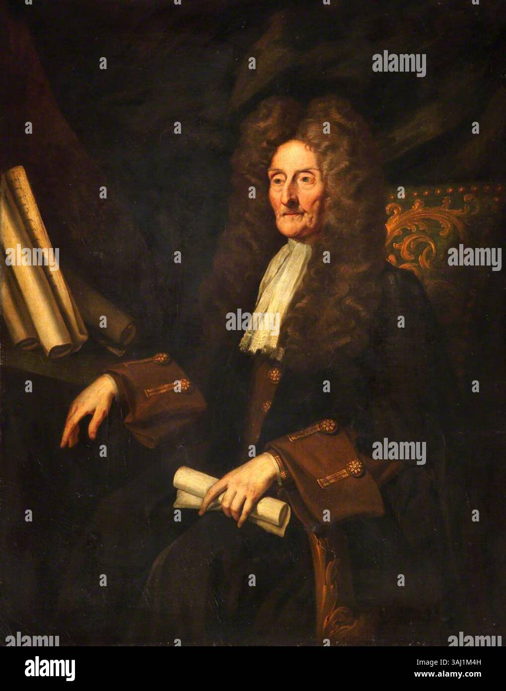 This circa 1715 portrait by the British (English) School depicts Sir ...