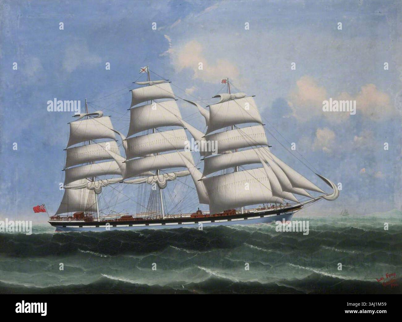 'Clipper 'Clyde'' is a 1901 oil painting by Lai Fong, depicting the ...