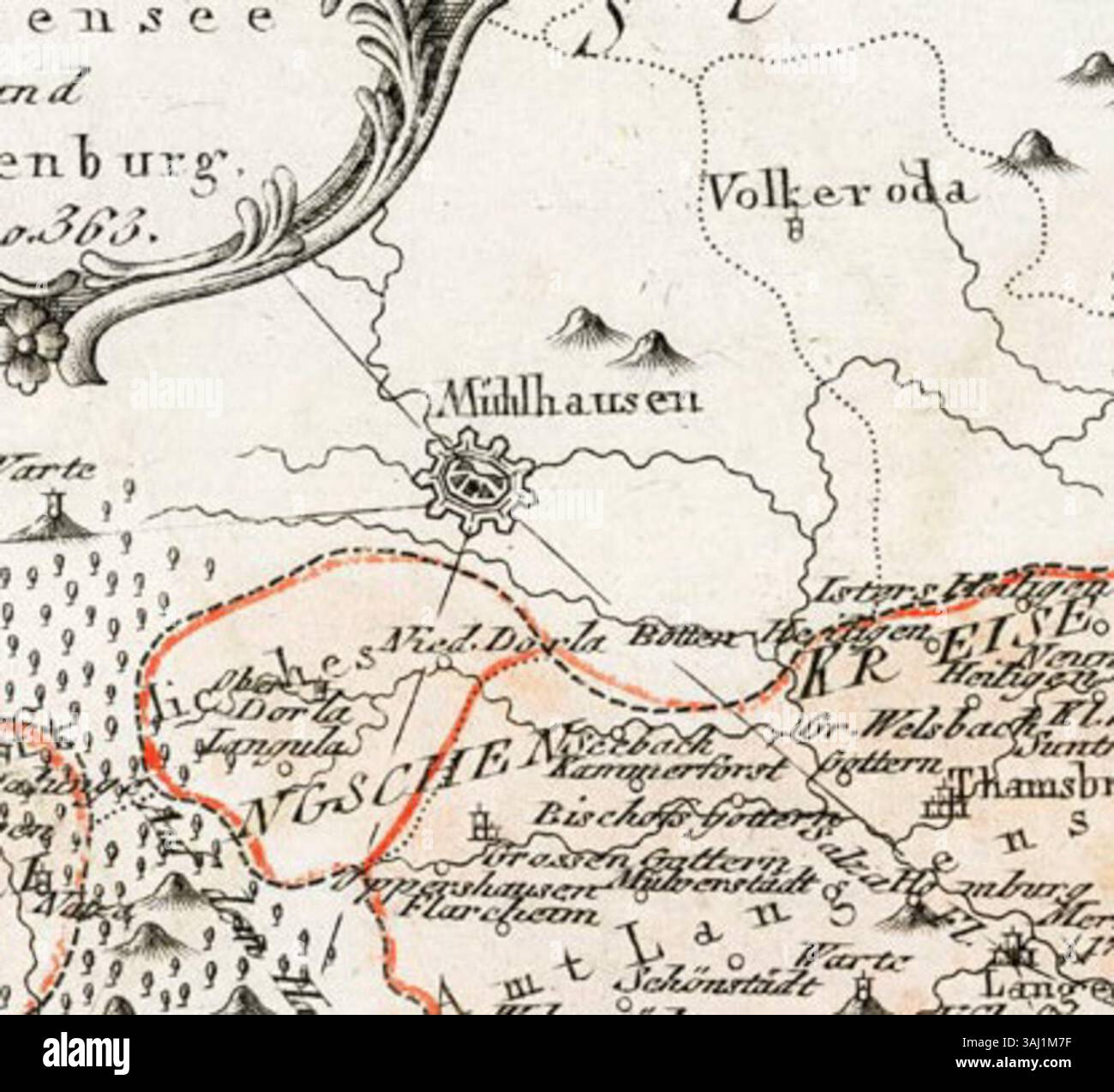 The map 'Reilly 363,' created by Franz Johann Joseph von Reilly in 1795 ...