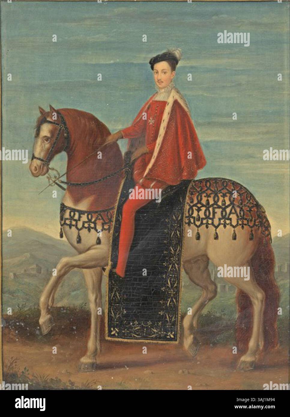 This 16th-century equestrian portrait depicts Hercule François de ...