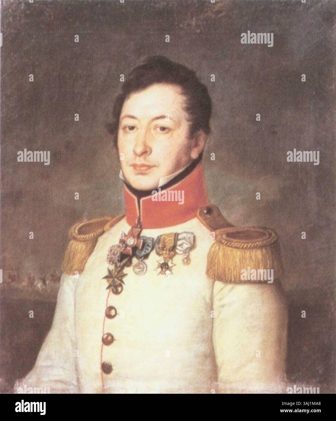 Portrait of Alexander Alexandrovich Kruse, painted in 1815. This oil ...
