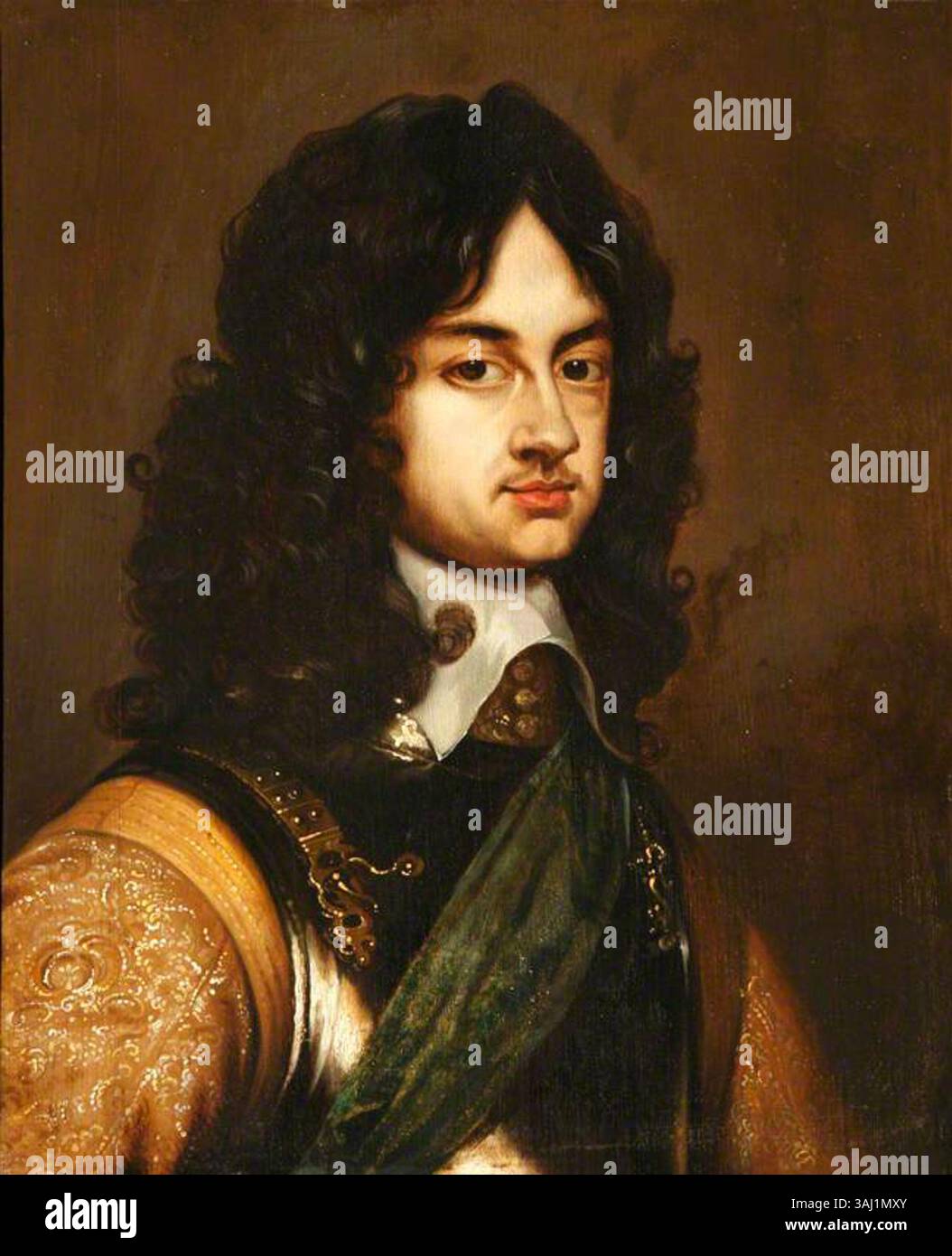 Portrait of King Charles II, painted by Adriaen Hanneman, circa 1670 ...
