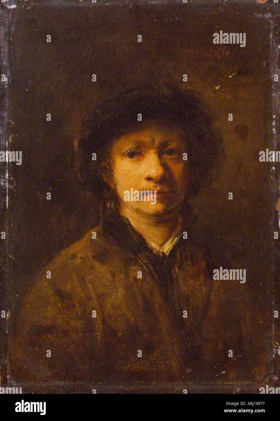 This 17th-century self-portrait after Rembrandt showcases his iconic ...