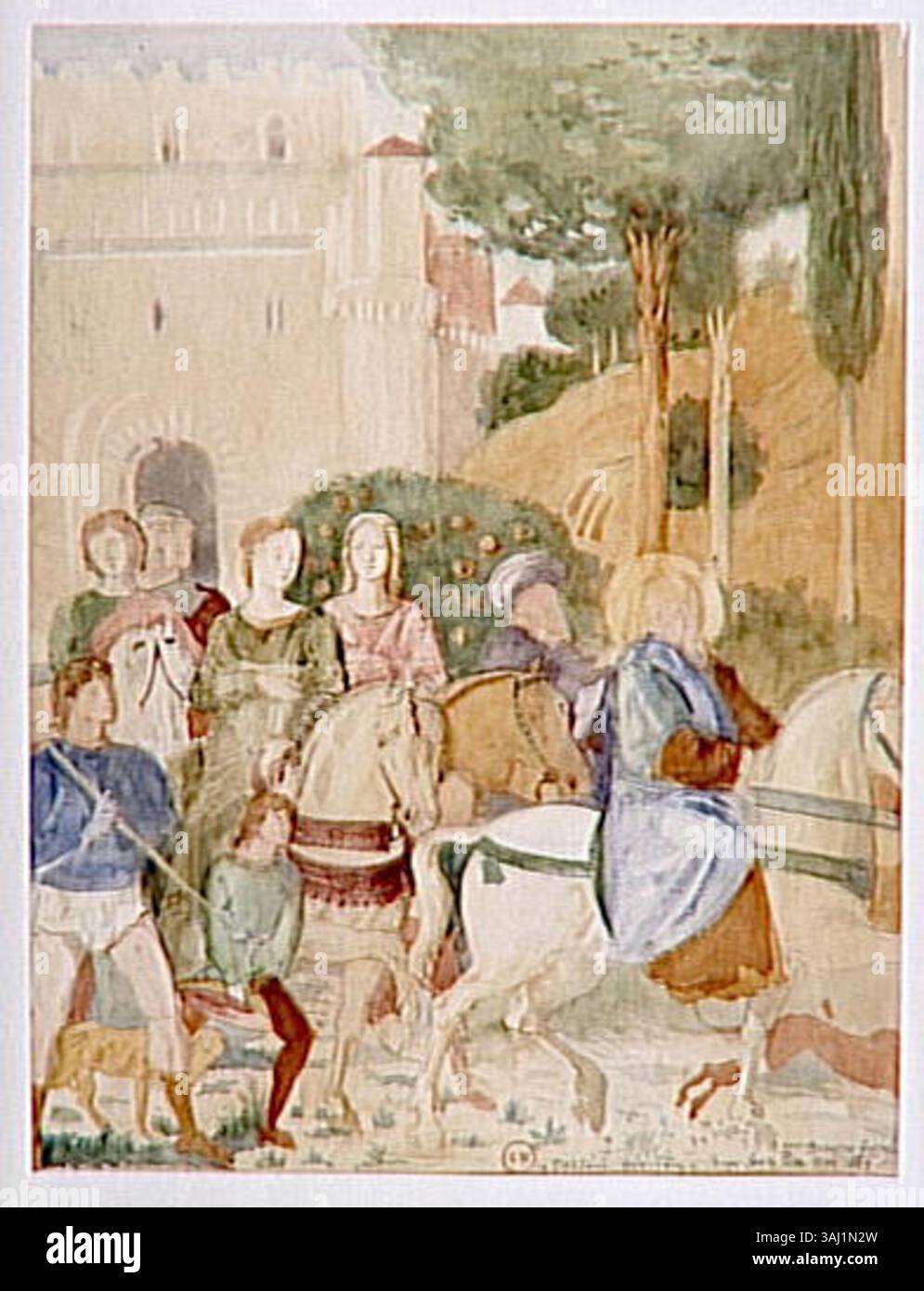 This work by Gustave Moreau is a copy after Benozzo Gozzoli's 'The ...