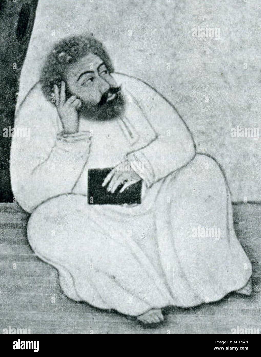 This Persian manuscript illustration shows Hâfiz de Chiraz, the famous ...