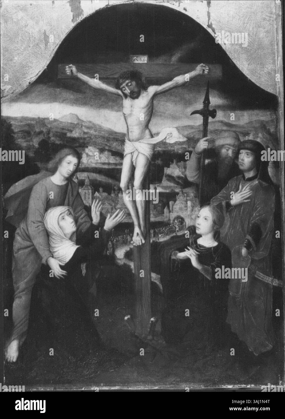 'The Crucifixion', in the style of Adriaen Ysenbrandt, depicts Christ’s final moments on the ...