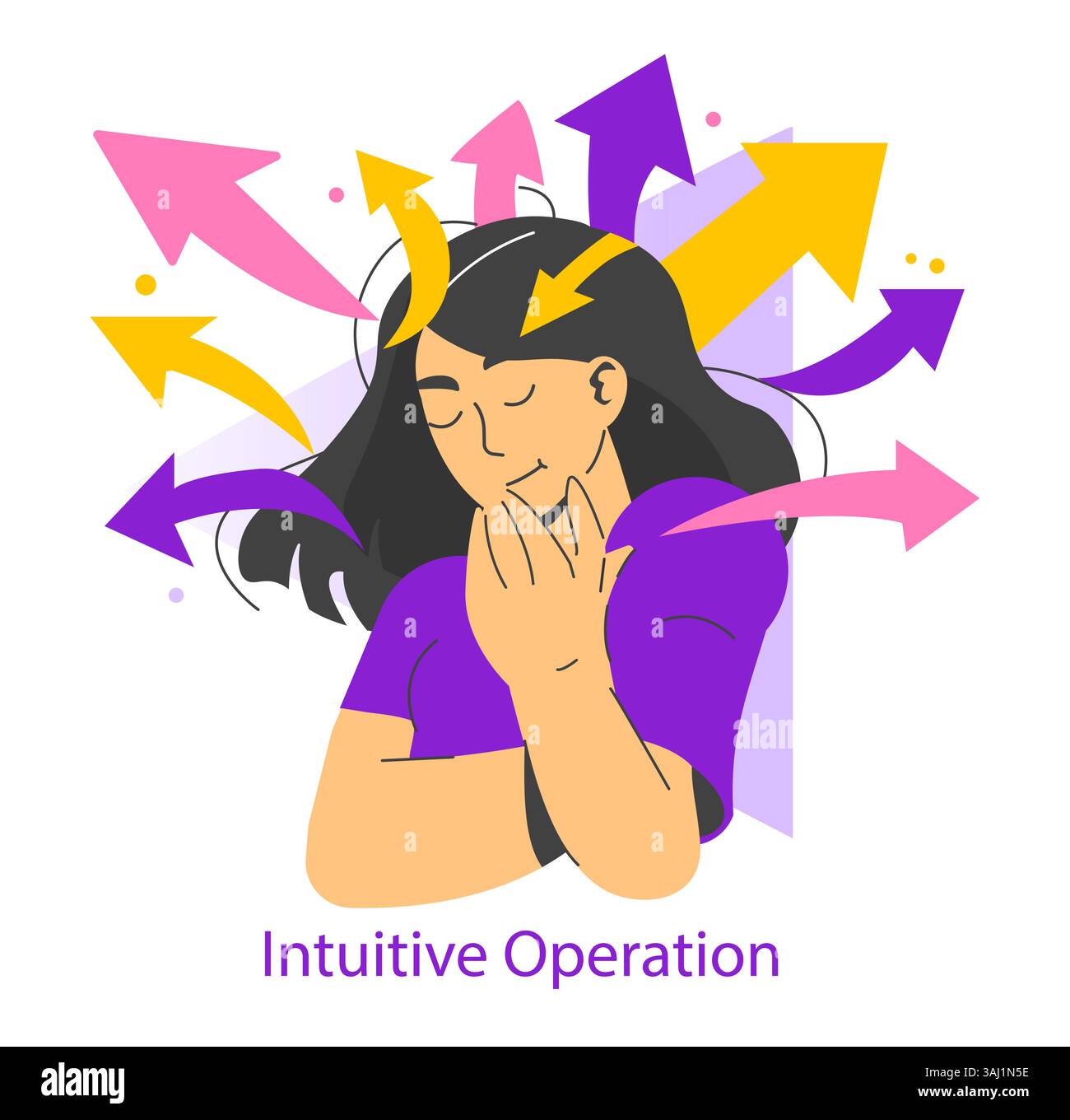 Woman engaged in process making Stock Vector Images - Alamy