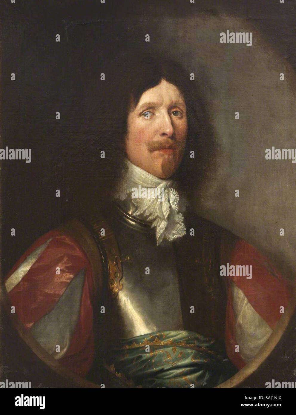 This portrait, in the style of Anthony van Dyck, depicts an unknown ...