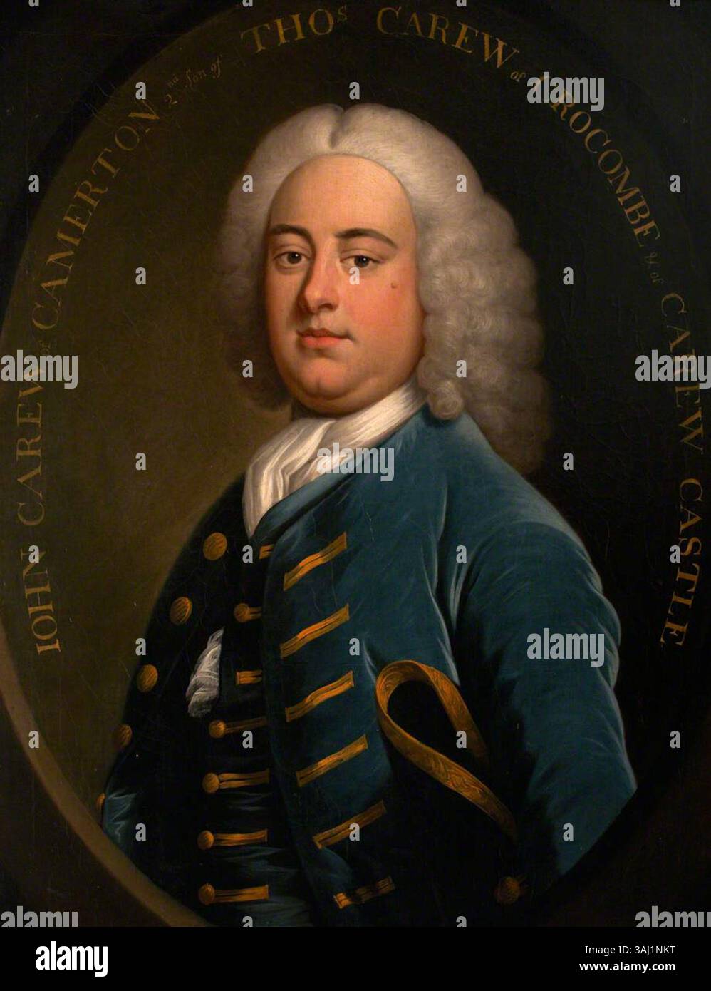 This portrait of John Carew of Camerton (d.1750), painted between circa ...