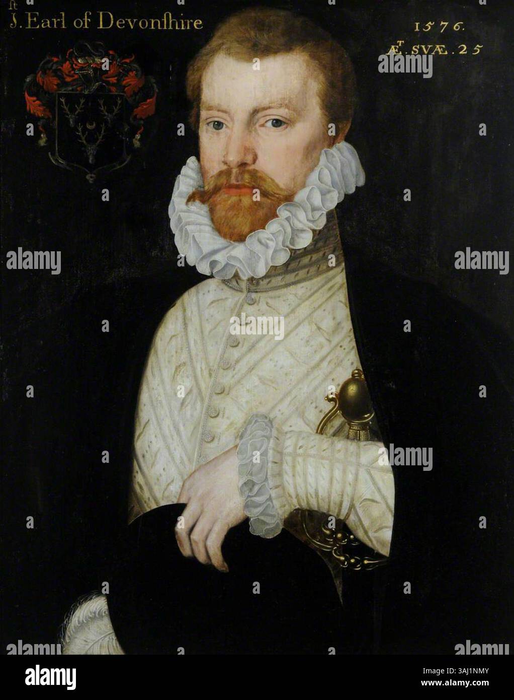 This 1576 portrait depicts William Cavendish, 1st Earl of Devonshire ...