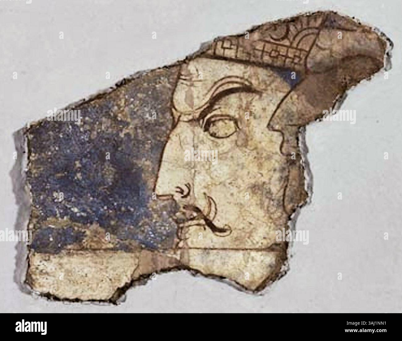 The sculpture of demon heads from Kala-i Kahkaha I Palace in Bunjikat ...