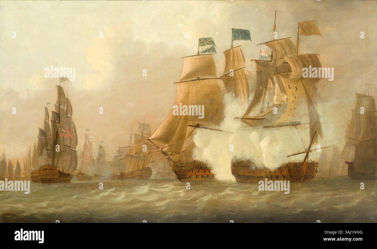 In this painting by William Elliot, the British attack on the Spanish ...