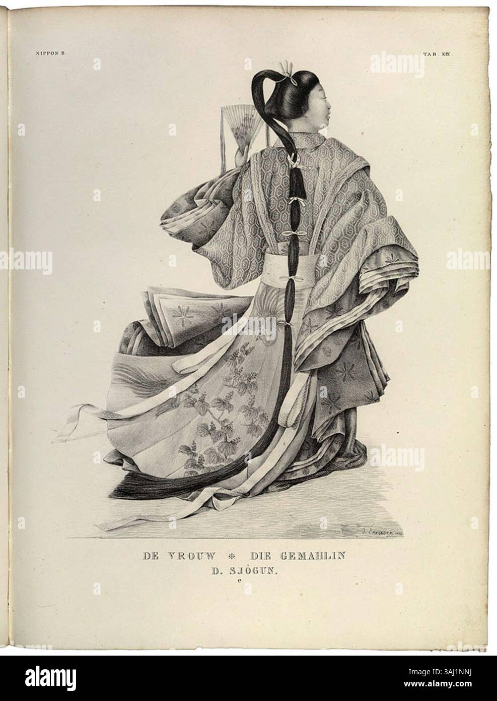 This print depicts the spouse of a Shogun, providing a glimpse into the ...