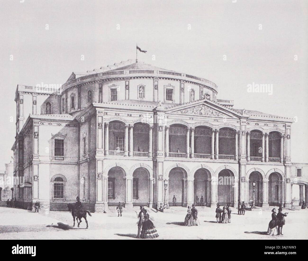 The Hoftheater in Karlsruhe, built in the 19th century and designed by ...
