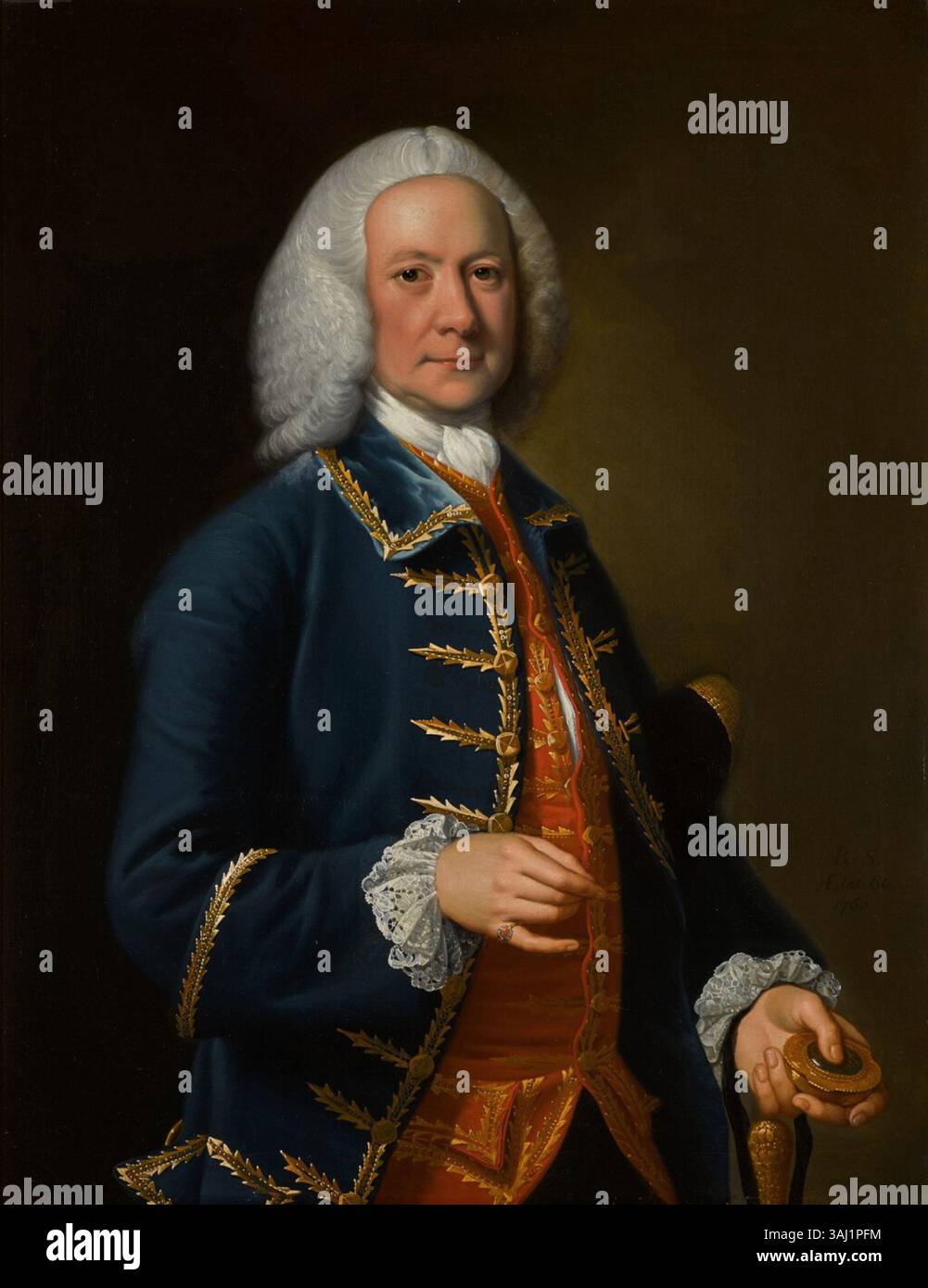 Joseph Wright of Derby’s portrait of Robert Sutton, dated 1760, depicts ...