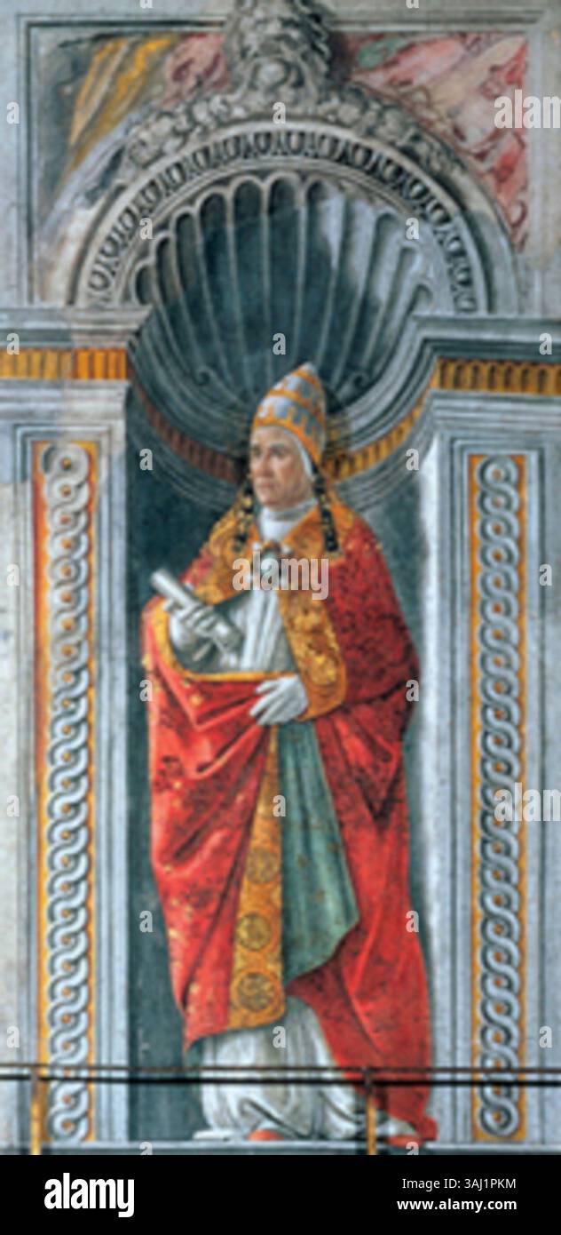 A section of Sandro Botticelli’s fresco depicting the Popes in the ...