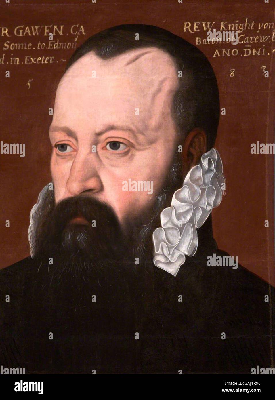 This circa 1565 portrait of Sir Gawen Carew, who died in 1583, is an ...