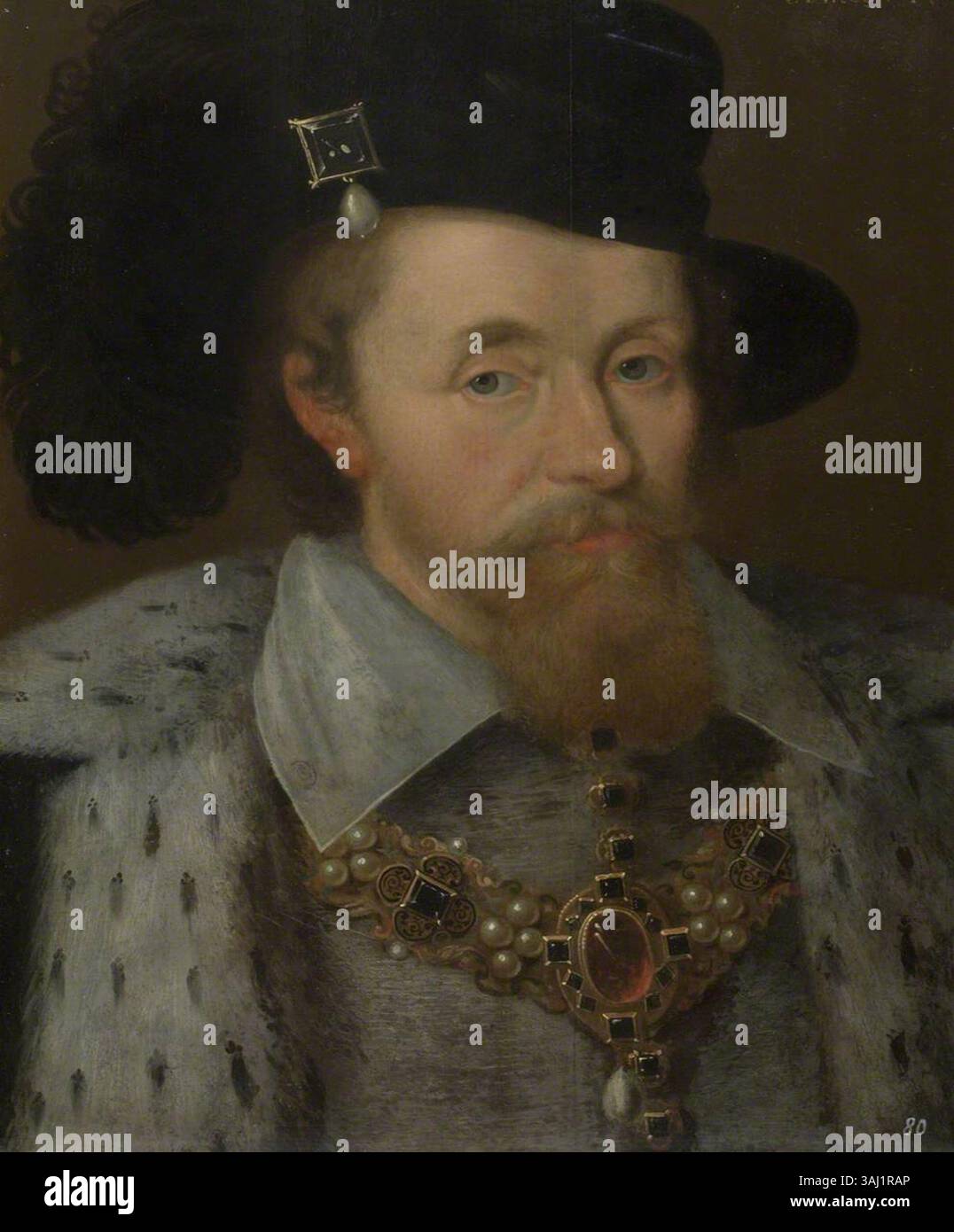 This early 17th-century portrait depicts King James I of England (James ...