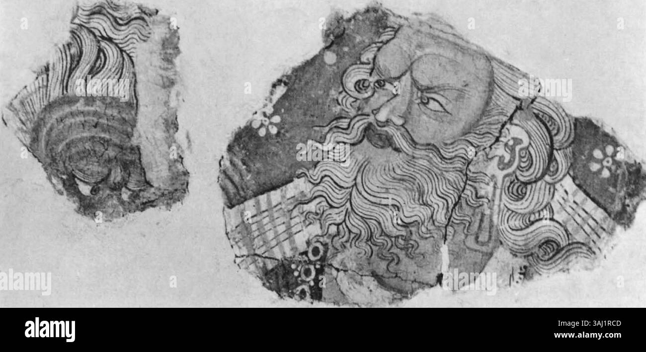 Buddhist mural gallery Black and White Stock Photos & Images - Alamy