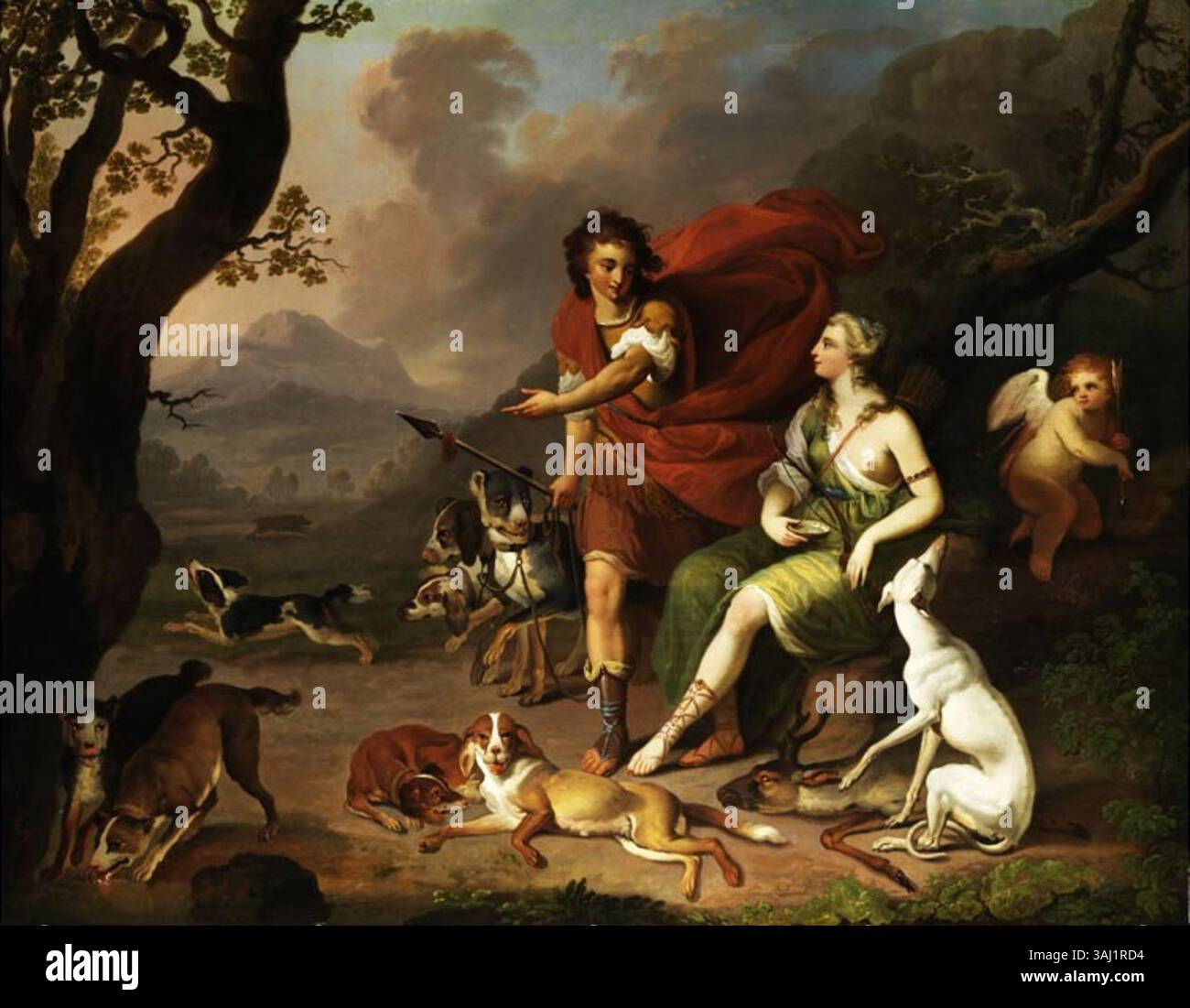 The painting 'Diana und Orion' by the Circle of Johann Heinrich ...