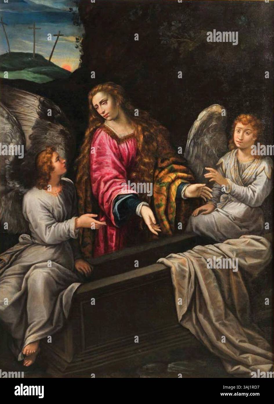 This 17th-century oil painting, attributed to Antiveduto Grammatica, depicts Mary Magdalene at ...