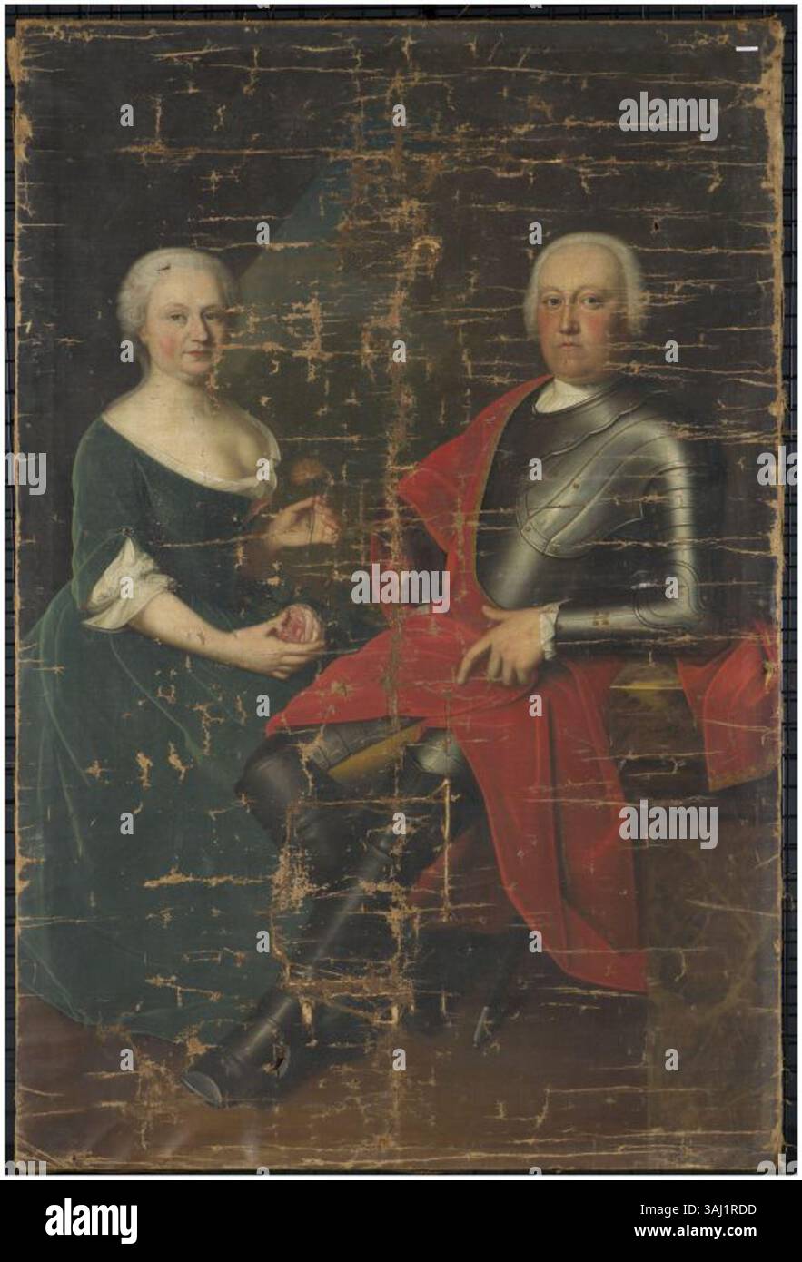 This 1742 double portrait by Bernardus Accama features a man and woman ...