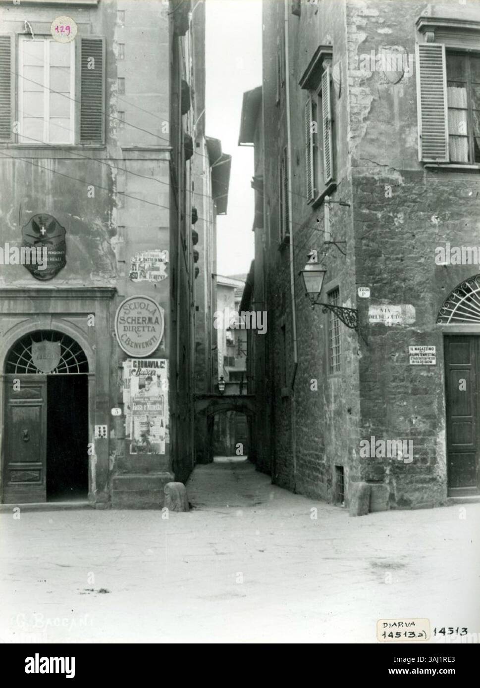 This painting by Giuseppe Baccani, created in the 1880s, depicts 'Via ...