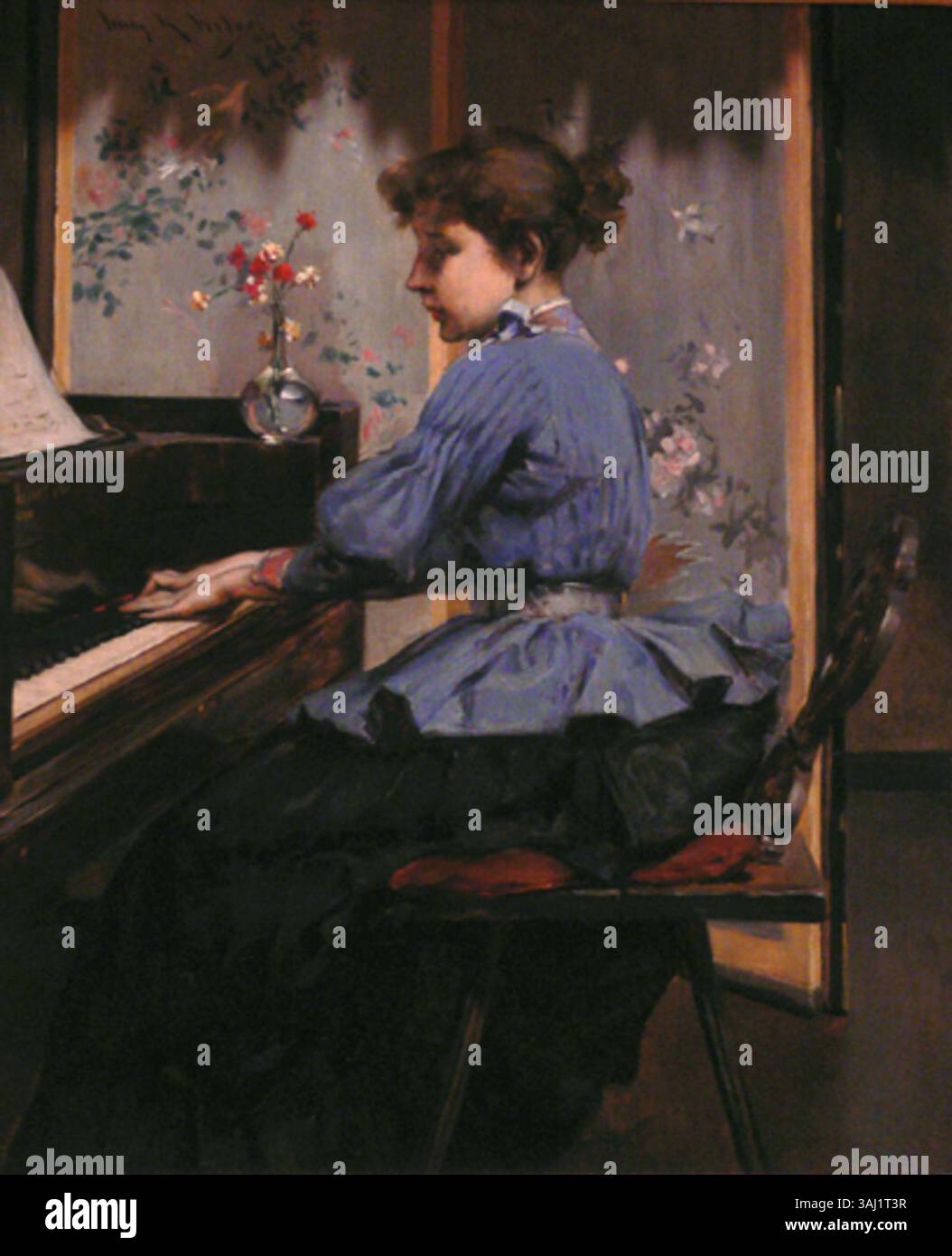 Irving Ramsey Wiles’ 1889 painting, 'The Pianist,' depicts a female ...