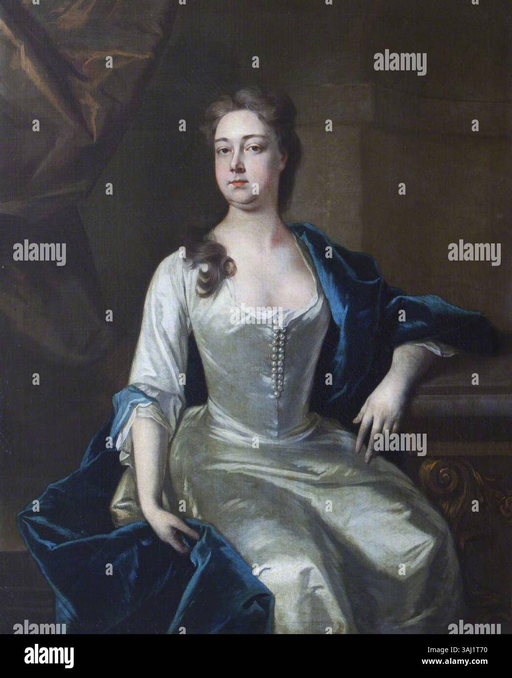 This portrait, created between 1704 and 1743, depicts Ursula Cust, Mrs ...