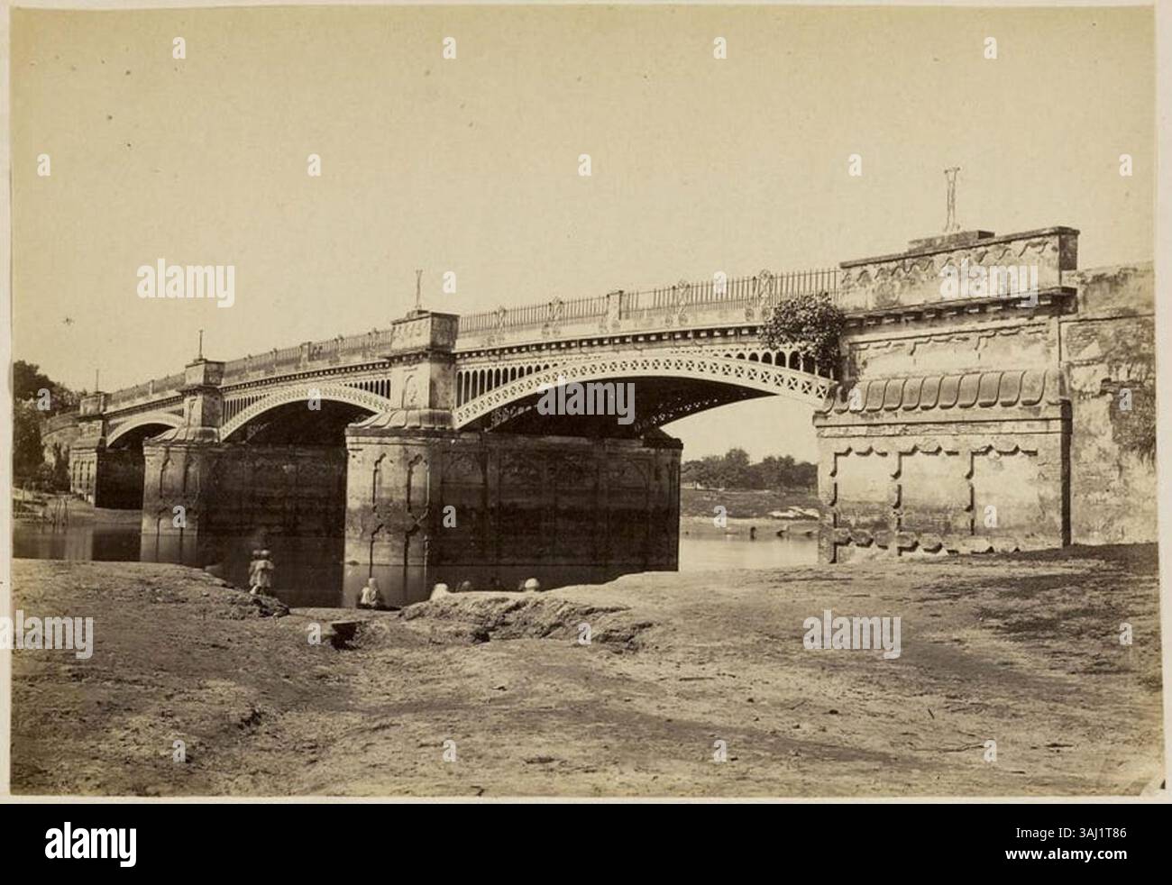 Photograph showing the Iron Bridge constructed under Darogha Ubbas Alli ...