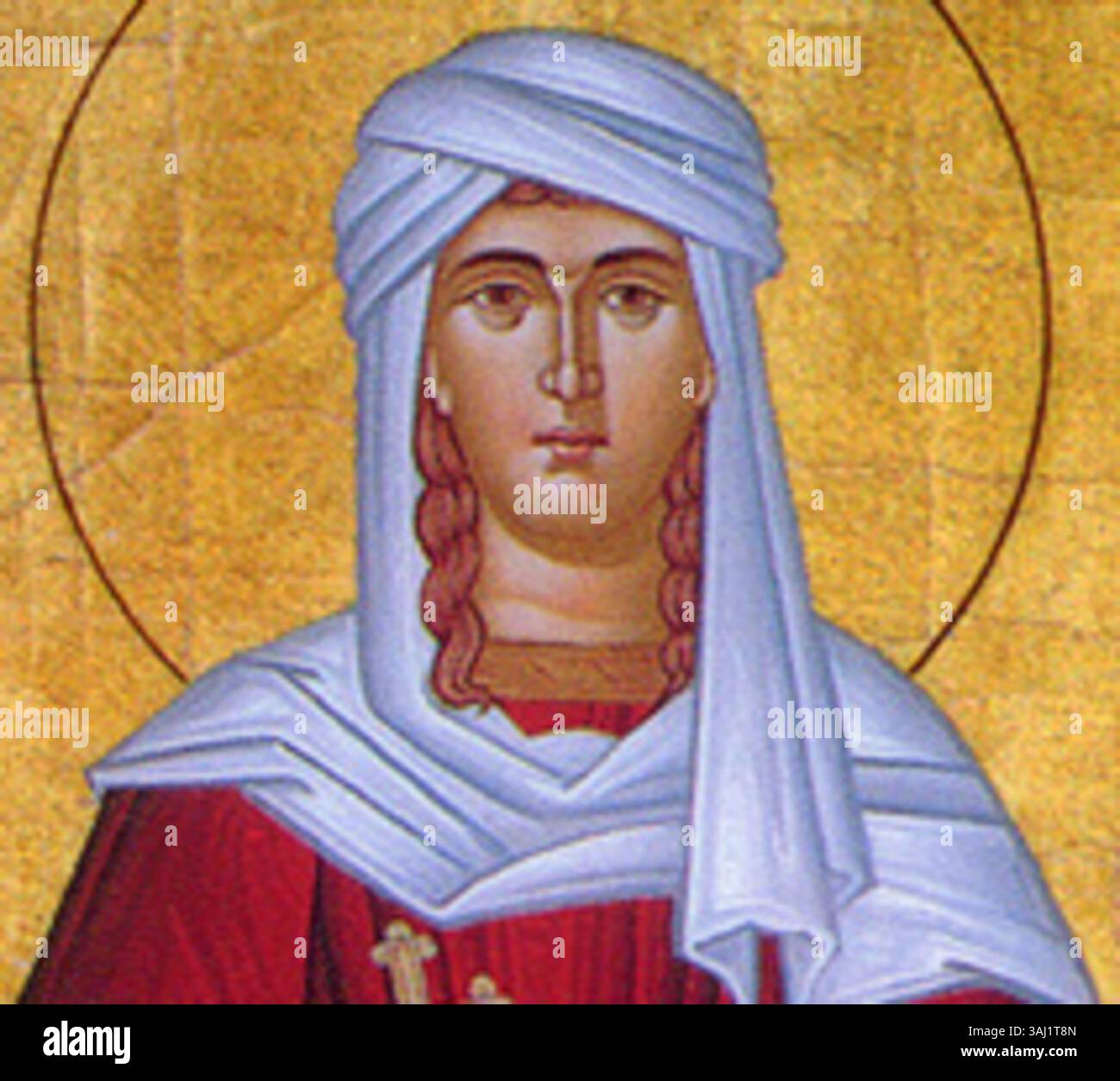 An image of Saint Thecla, a revered Christian martyr. The depiction ...