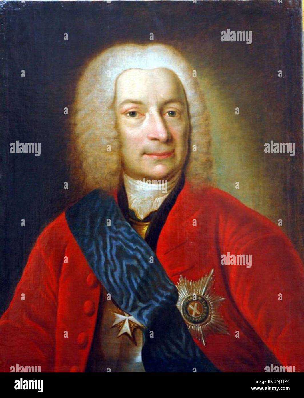 An unidentified 18th-century artist created this portrait of Mikhail Petrovich Bestuzhev-Ryumin ...