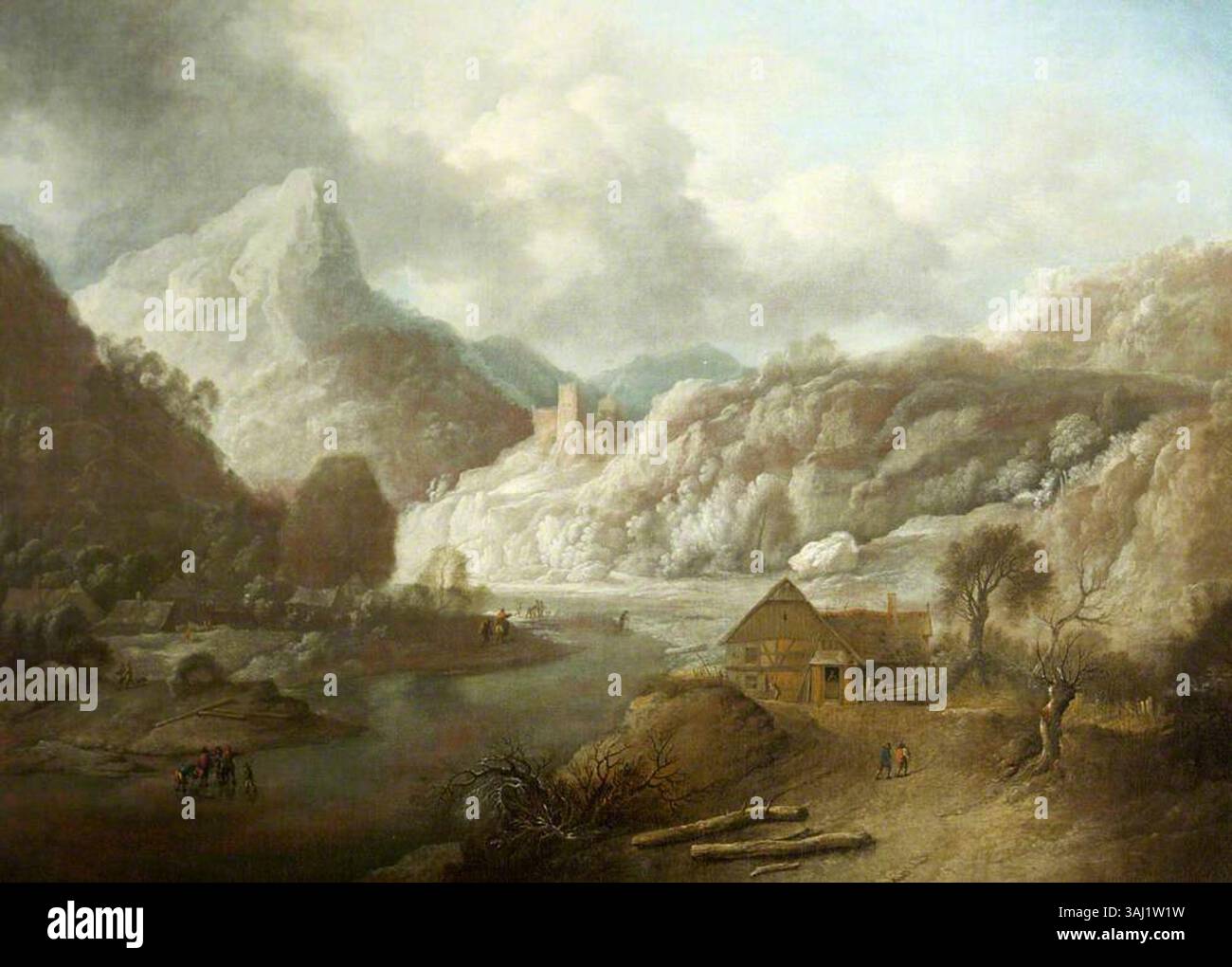 This landscape painting, attributed to Johann Christian Vollerdt ...
