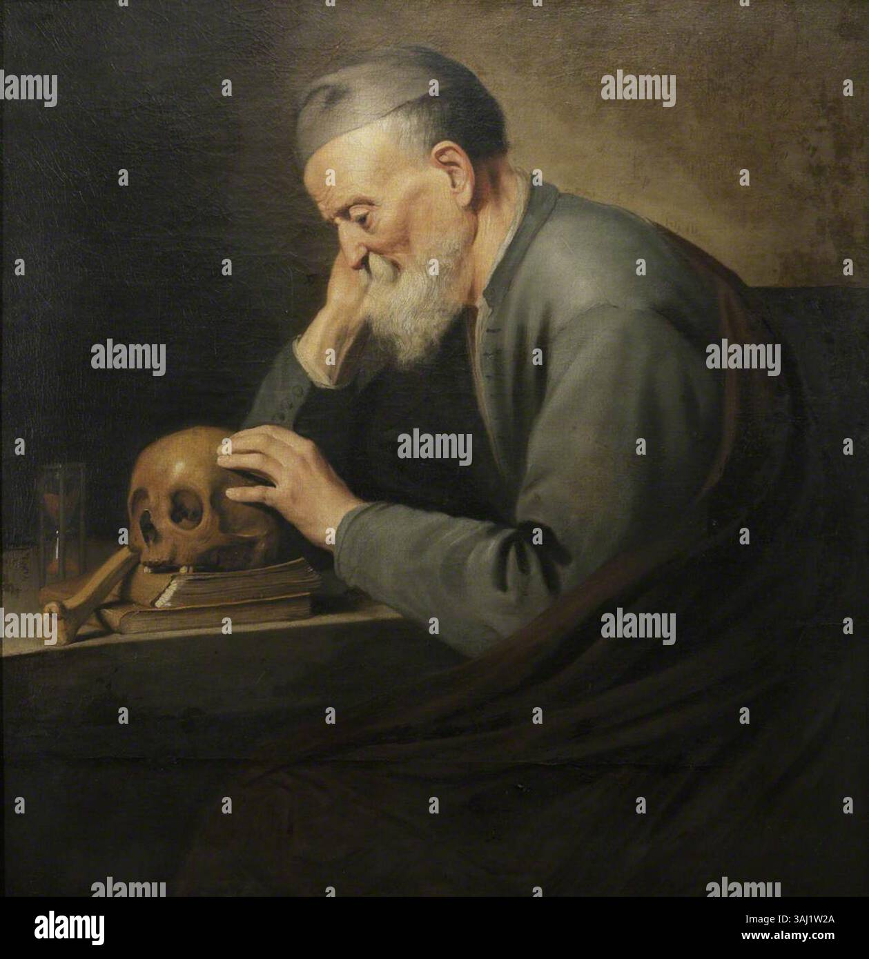 A portrait of a philosopher contemplating mortality, painted between ...