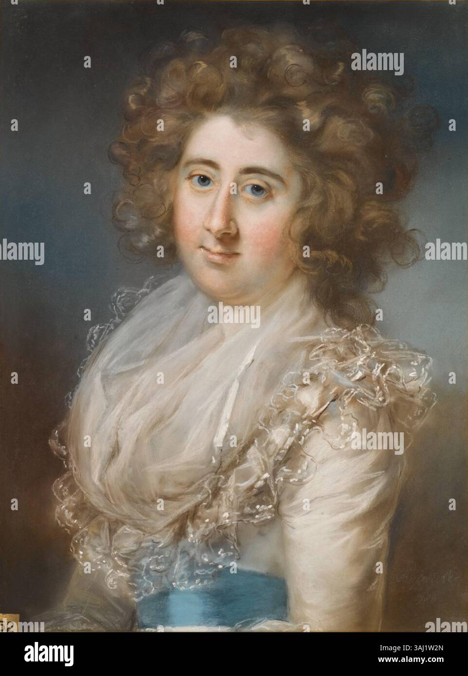 Portrait of Dorothea Hugessen, Lady Banks, created in 1789 by John Russell, depicts Lady Banks ...