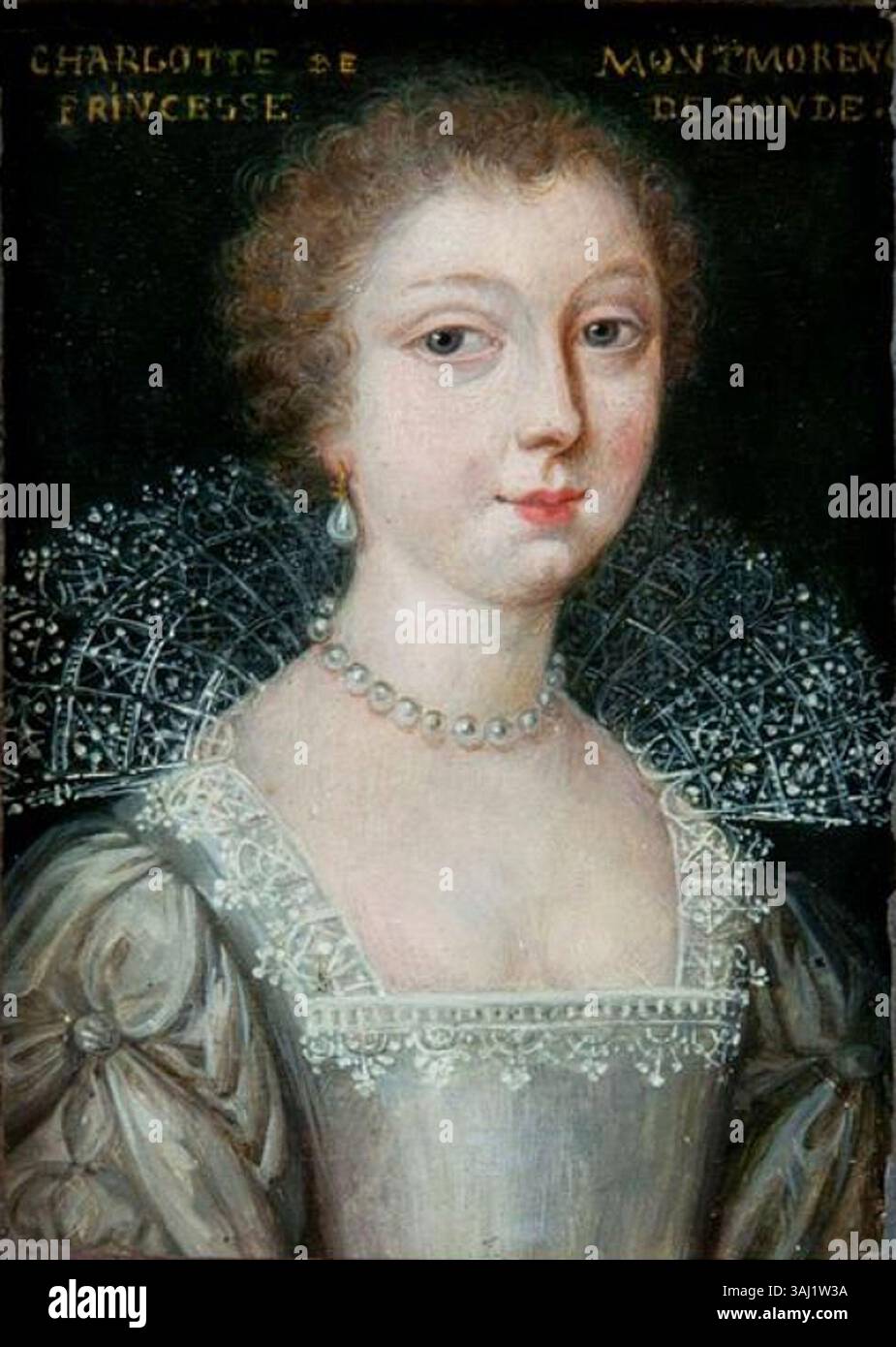 This 17th-century portrait of Charlotte Marguerite de Montmorency, Princess of Condé, wife of ...