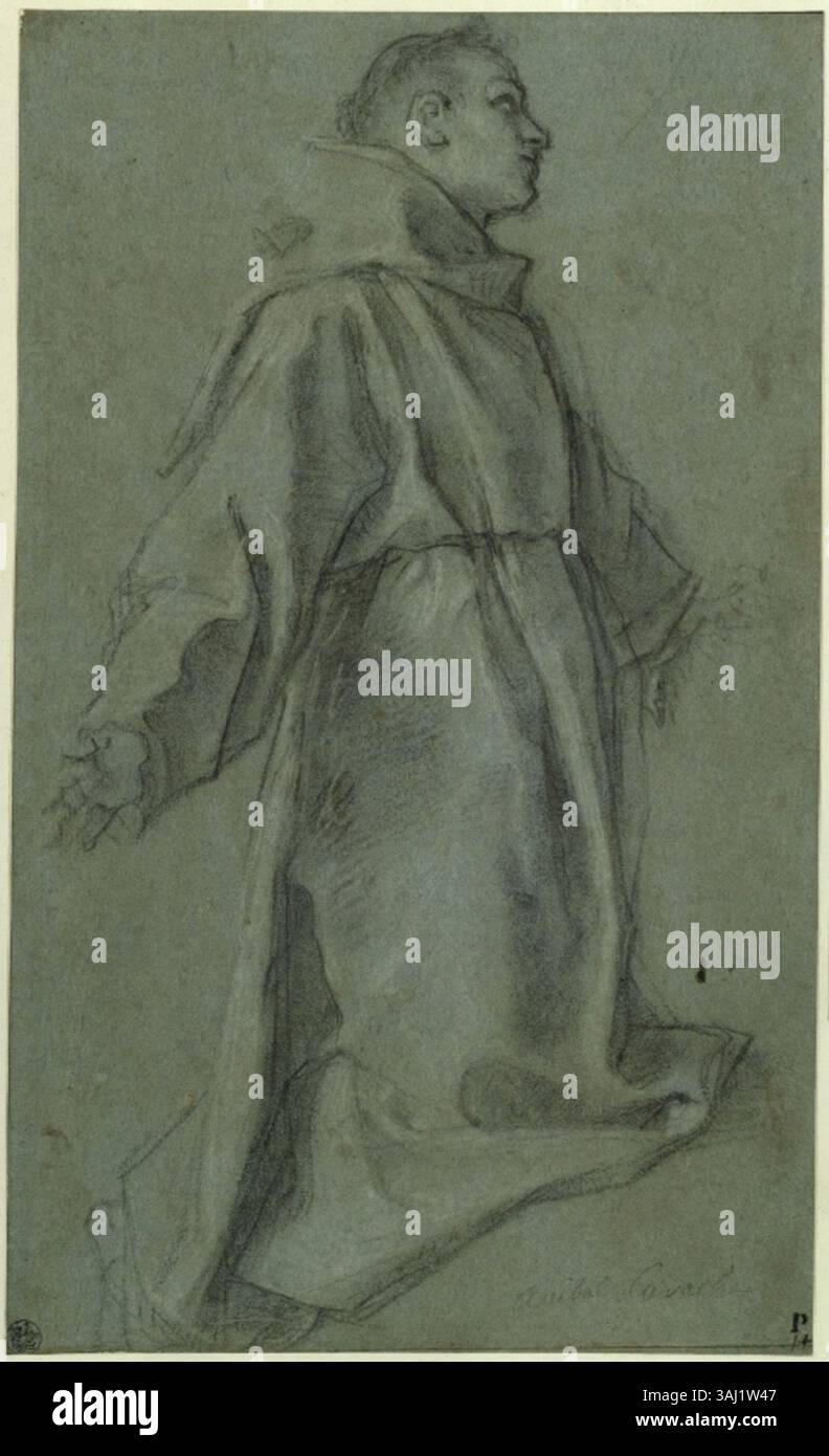 This figure study by Annibale Carracci, from around the late 16th ...