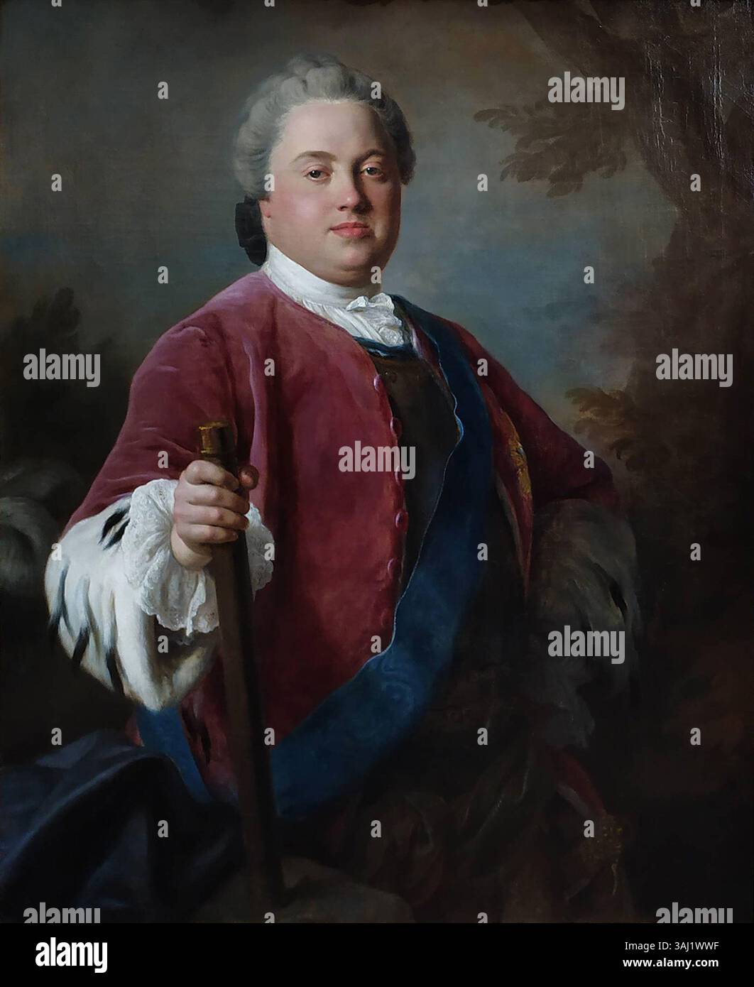 The portrait of Friedrich Christian by Pietro Rotari depicts the ...