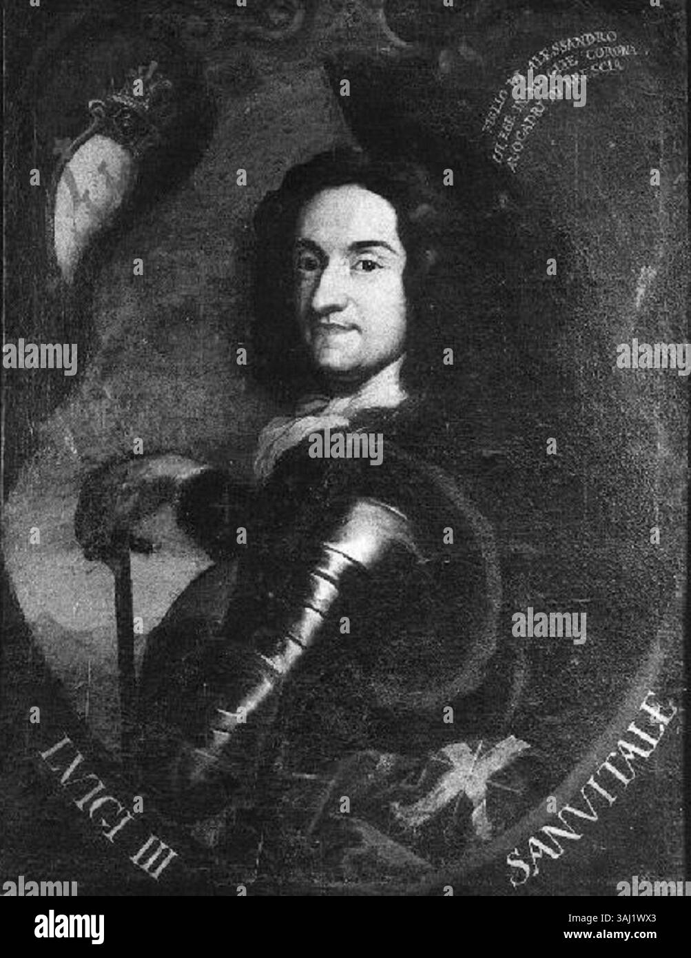 This 18th-century portrait depicts Luigi III Sanvitale in full armor ...