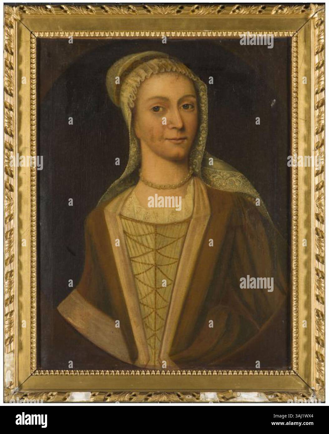 This 1724 oil on canvas portrait features an unknown woman, part of the ...