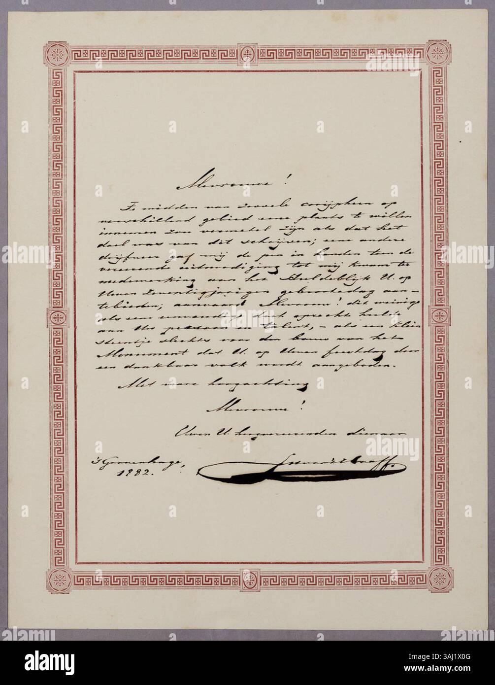 This album amicorum, given to A.L.G. Bosboom-Toussaint, contains a ...