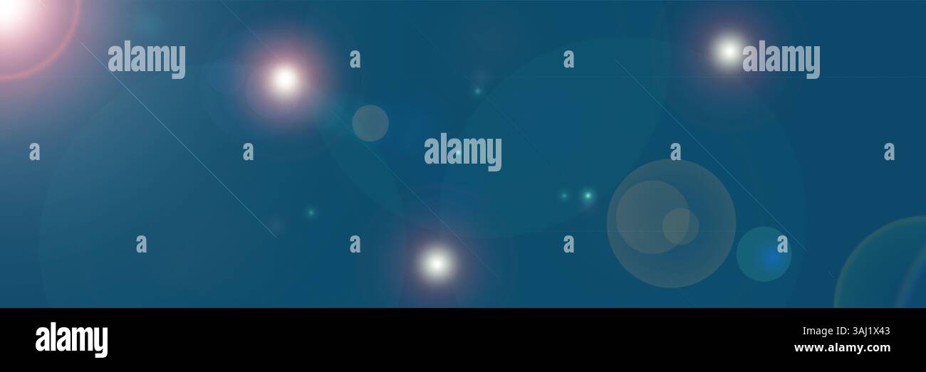 Abstract illustration with lens flare effects and light highlights on ...