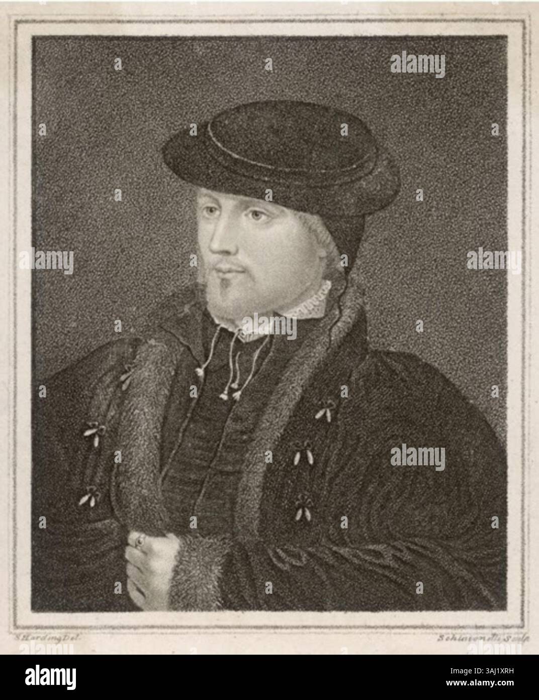 The stipple engraving 'Portrait of a Man Called Cromwell', created by ...